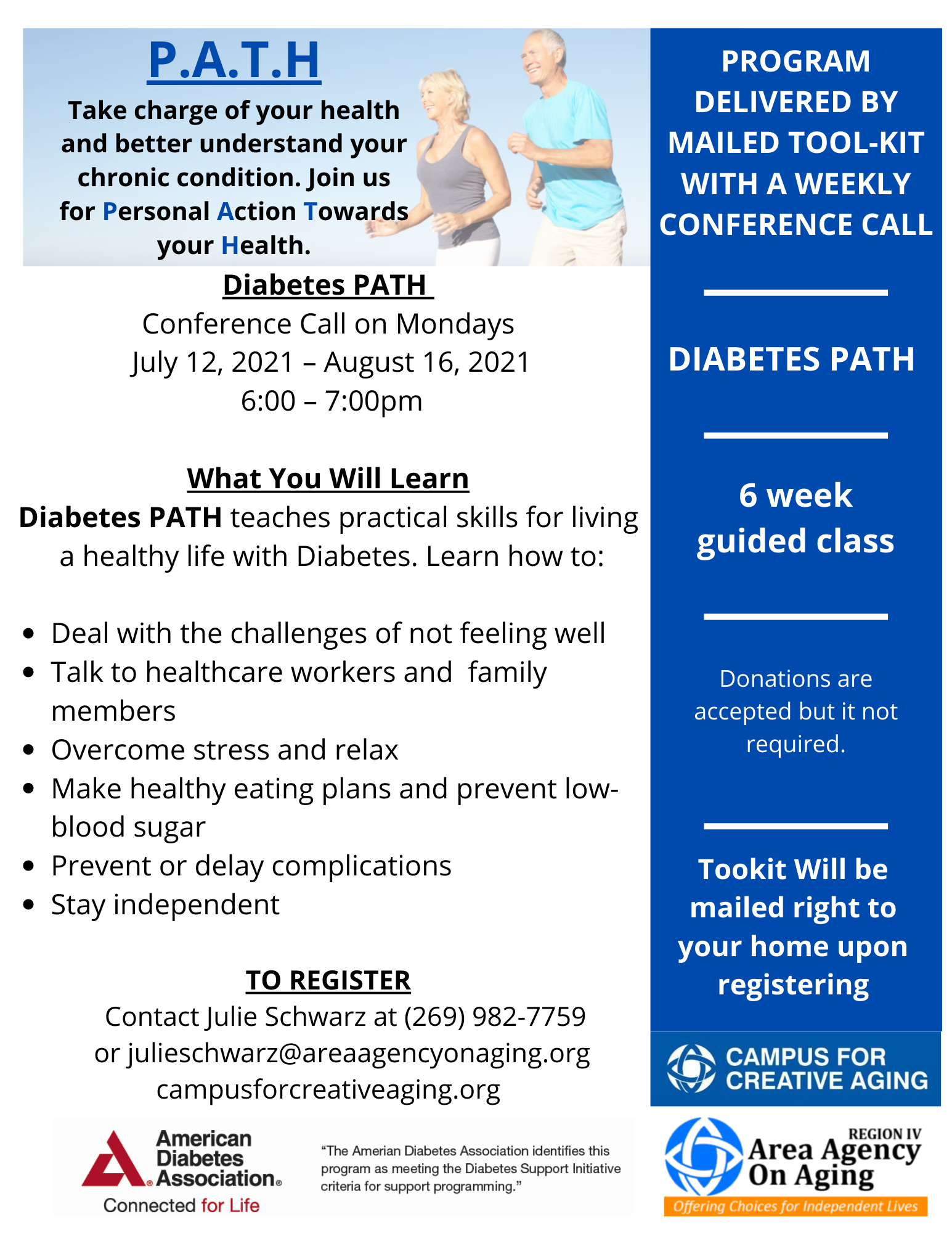 PATH—Personal Action Toward Health – Campus for Creative Aging